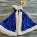 Kids/baby King Royal Cape, Prince Cape/king Halloween Cape crown - Etsy