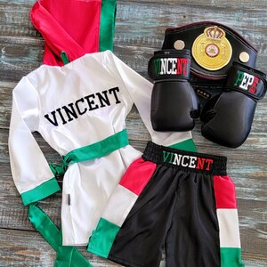 Adult and Youth Boxing Robe, Shorts and Gloves, Fighter Set - Etsy
