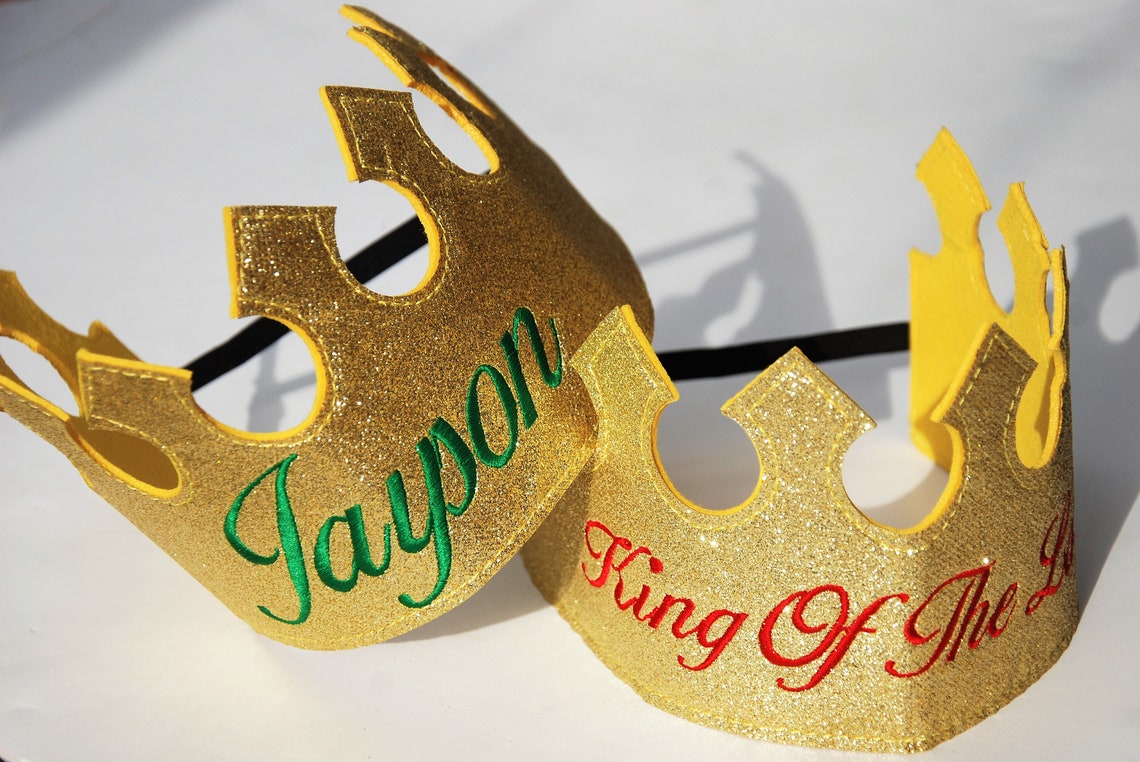 Personalized King Crown/ Knight Crown/prince Crown/ Felt Crown - Etsy ...
