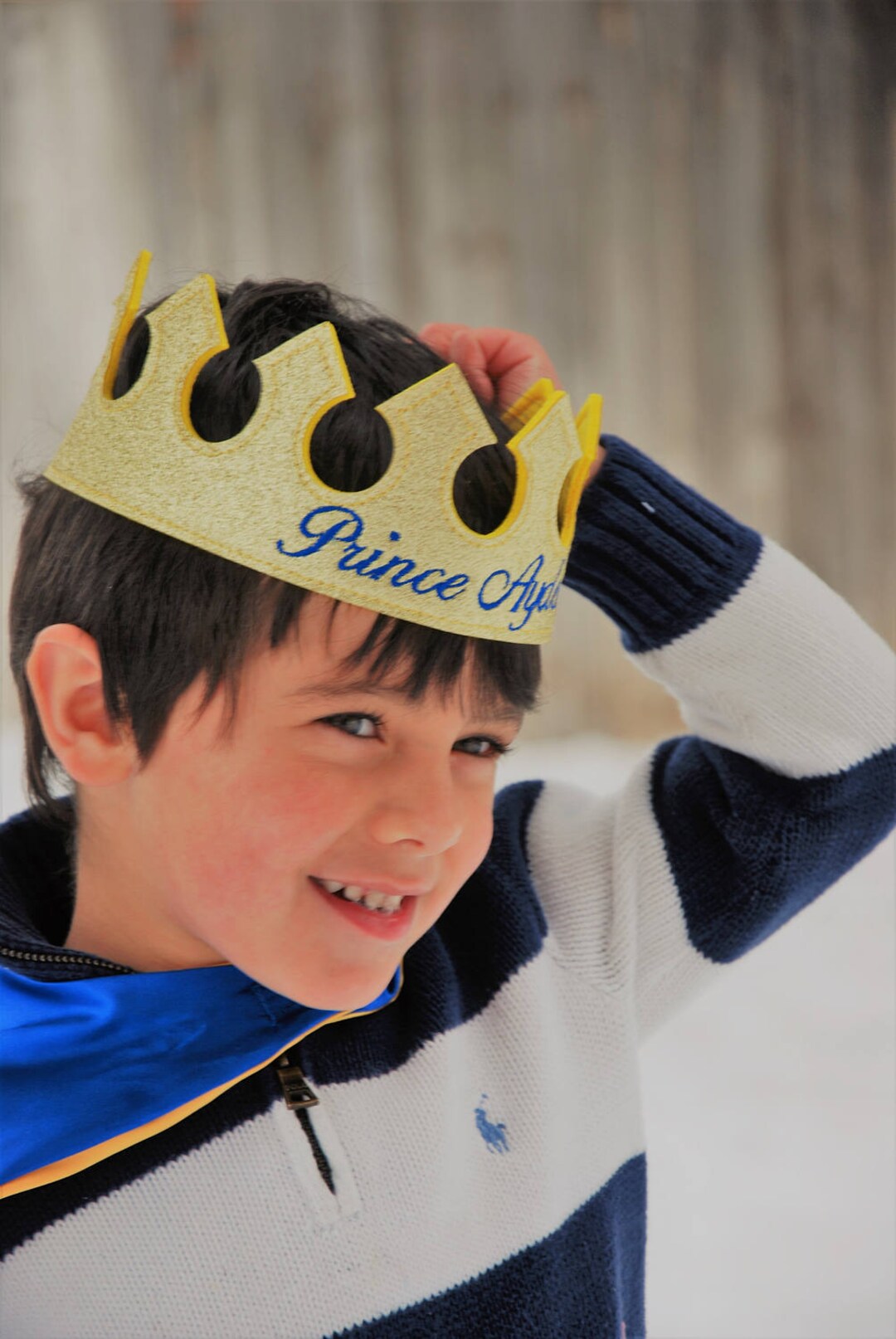 Personalized King Crown/ Knight Crown/prince Crown/ Felt Crown - Etsy