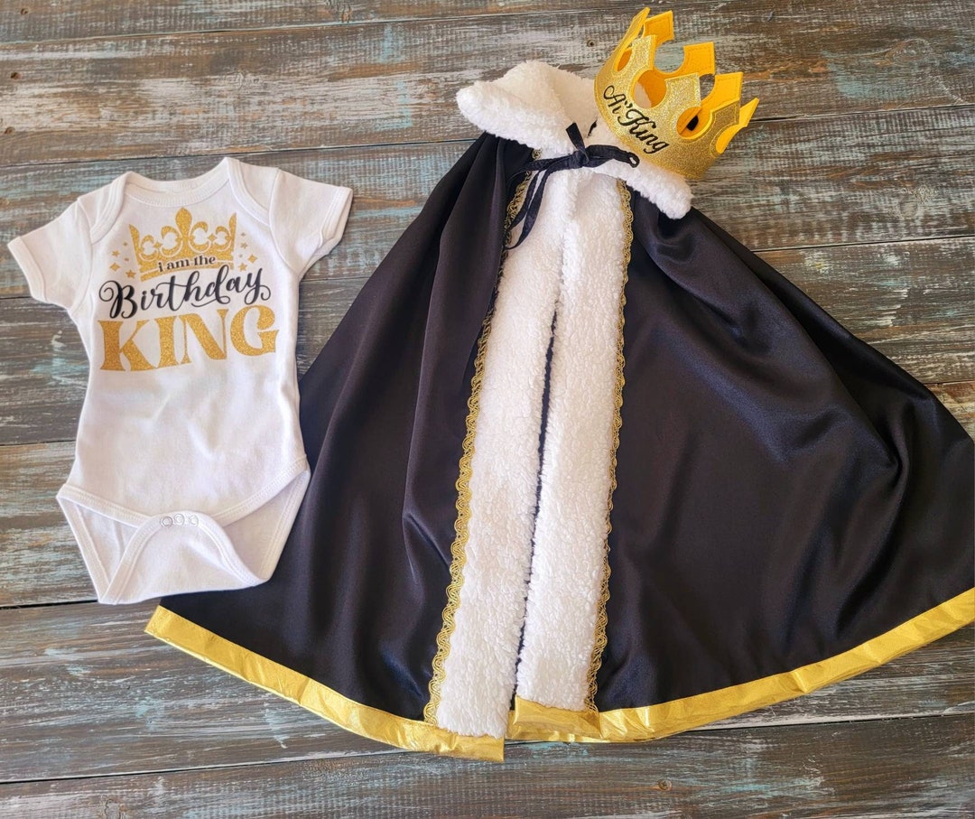 Baby King Cape + T-shirt and Crown Set, Baby Prince - Etsy