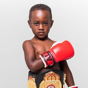 Tiny Champions' Complete Boxing Set: Gloves, Shorts, and Champion Belt ...
