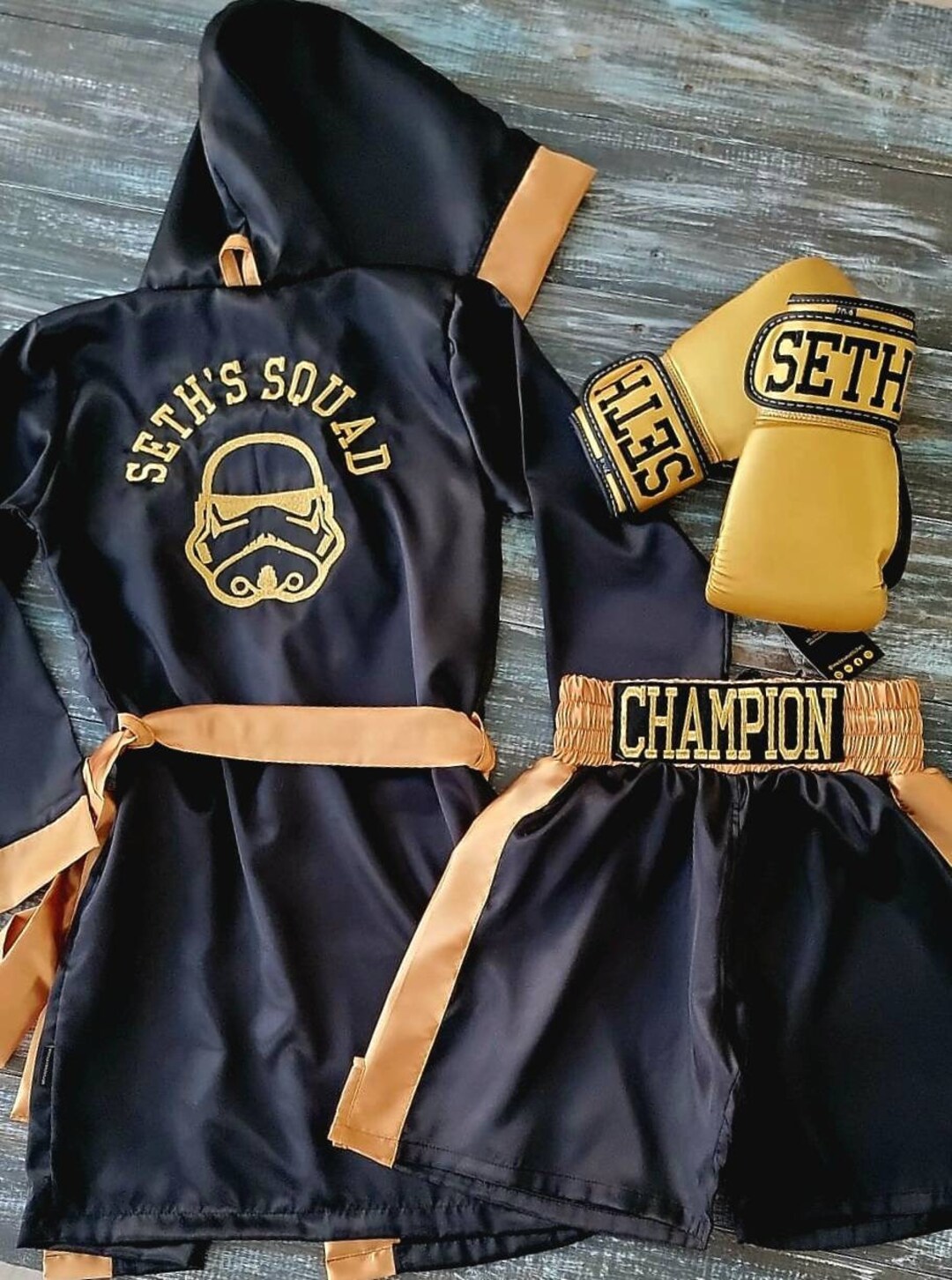 Ultimate Boxing Set: Adult and Youth Robe, Shorts, and Gloves for the ...