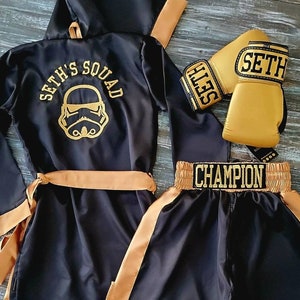 Ultimate Boxing Set: Adult and Youth Robe, Shorts, and Gloves for the ...