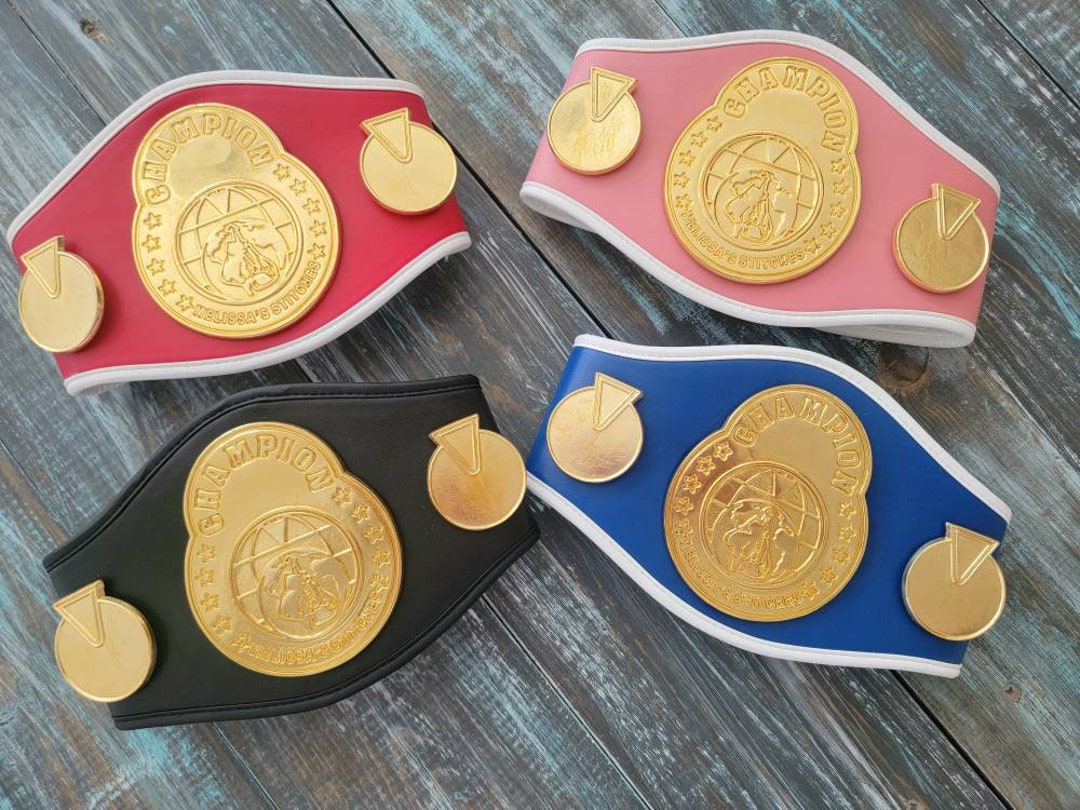 Melissa's Stitches Signature Boxing Champion Belt With Metal Plates - Etsy