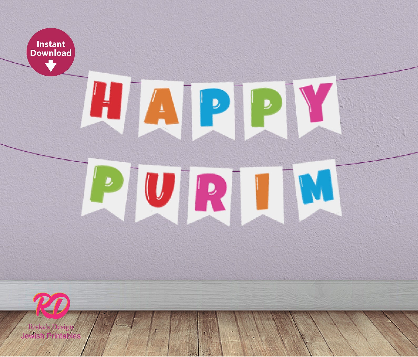 Happy Purim Banner Printable Purim Party Decoration - Etsy
