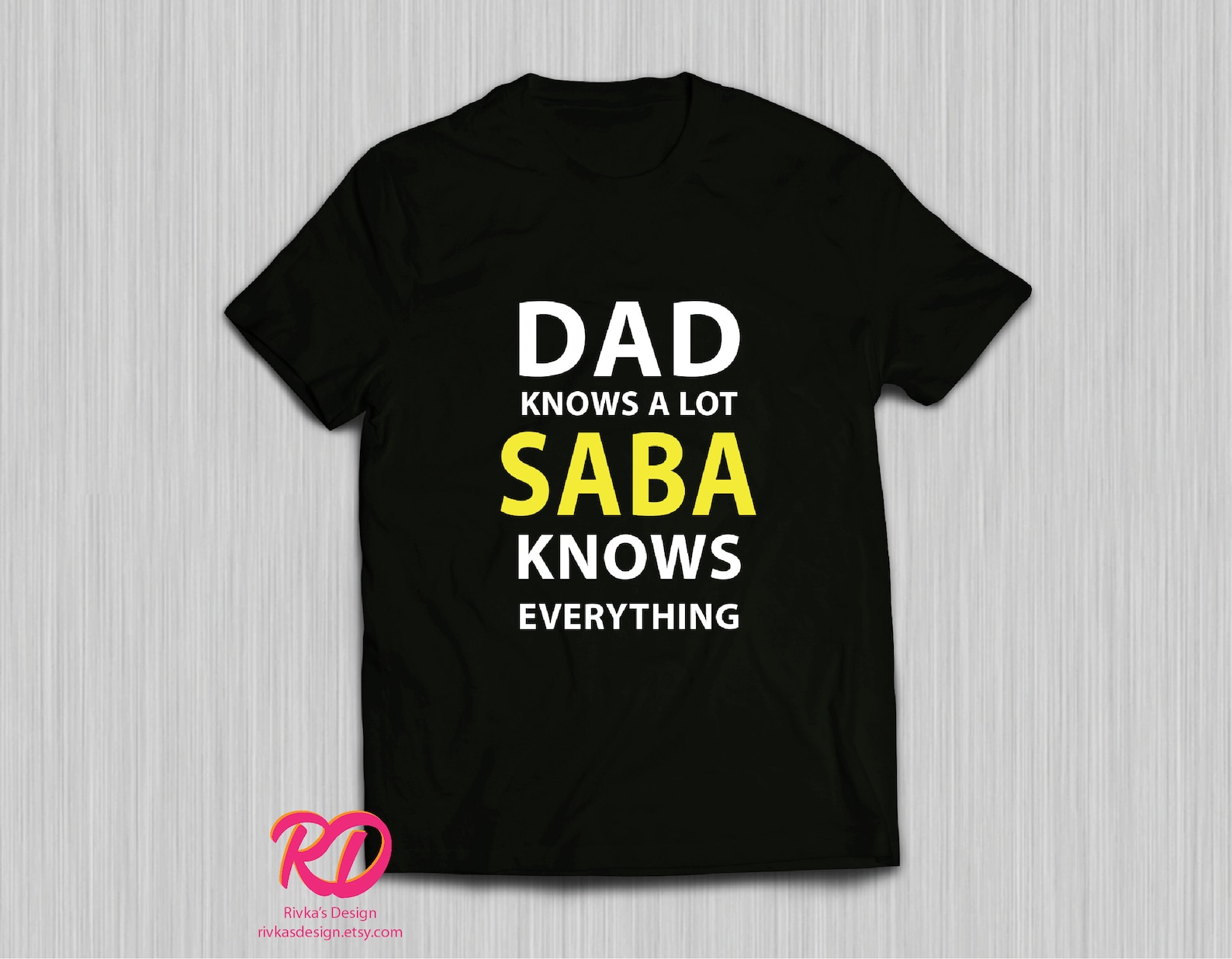 Saba Knows Everything Jewish Grandfather T-shirt - Etsy