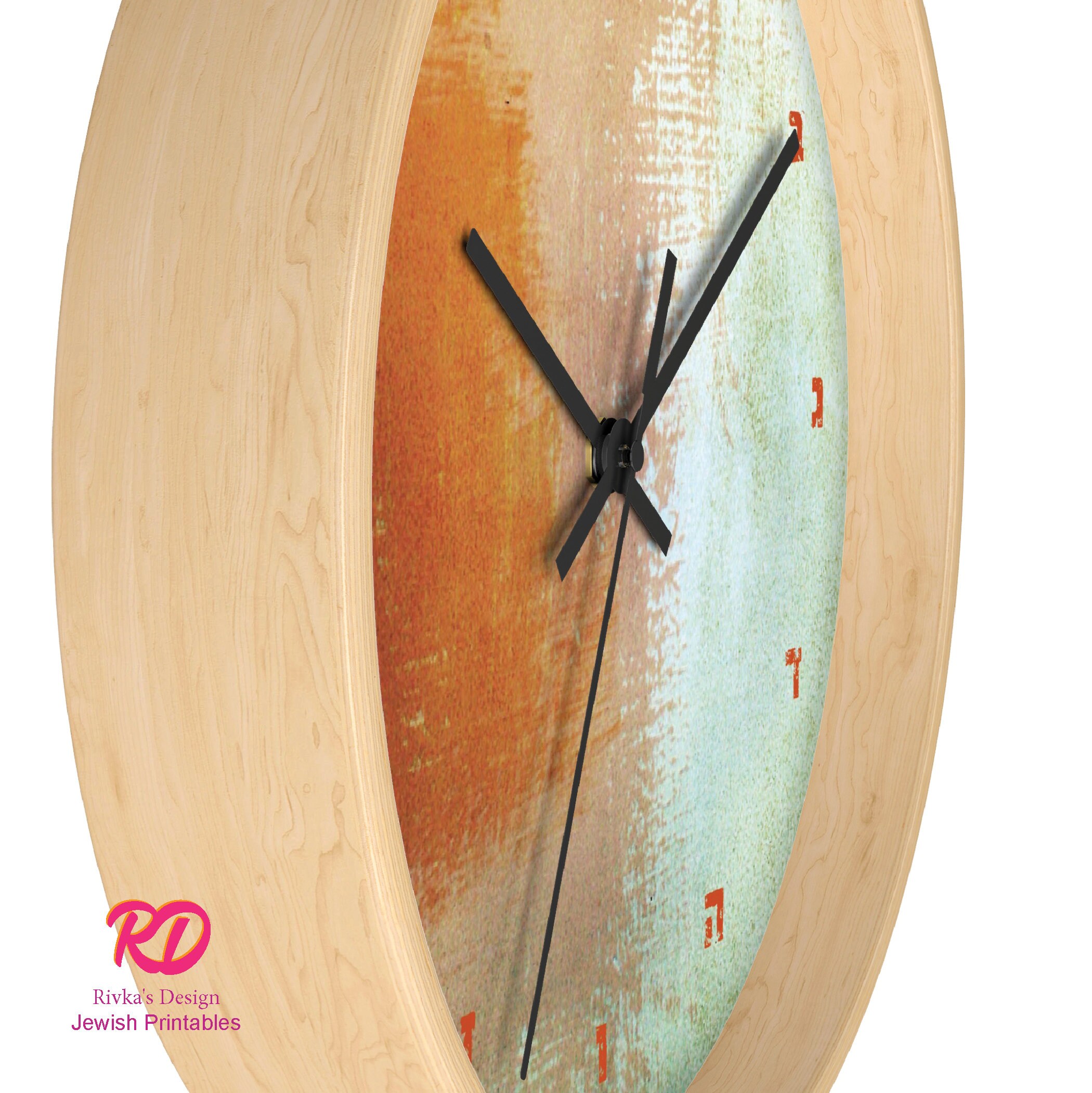 Decorative Clock With Hebrew Alef Bet - Etsy