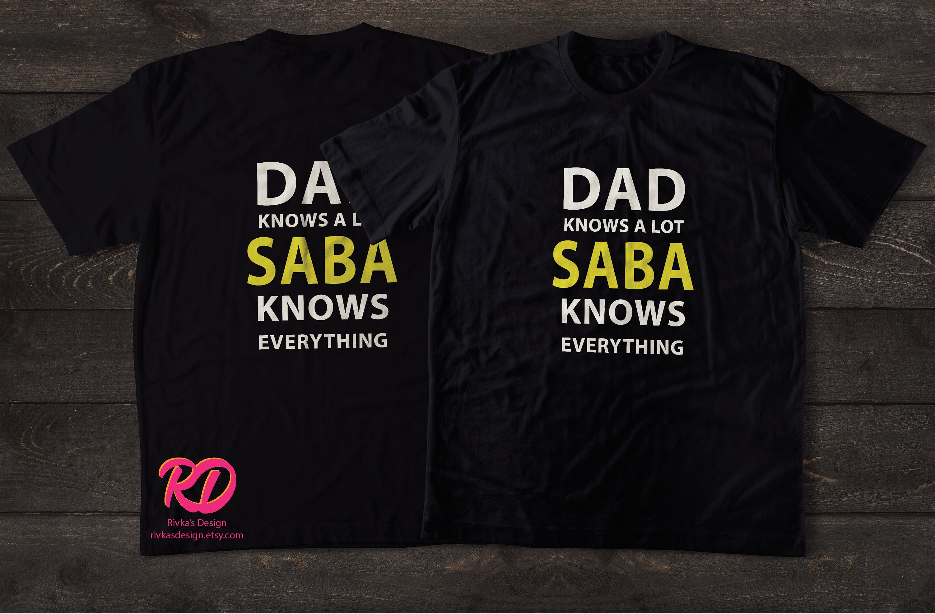 Saba Knows Everything Jewish Grandfather T-shirt - Etsy