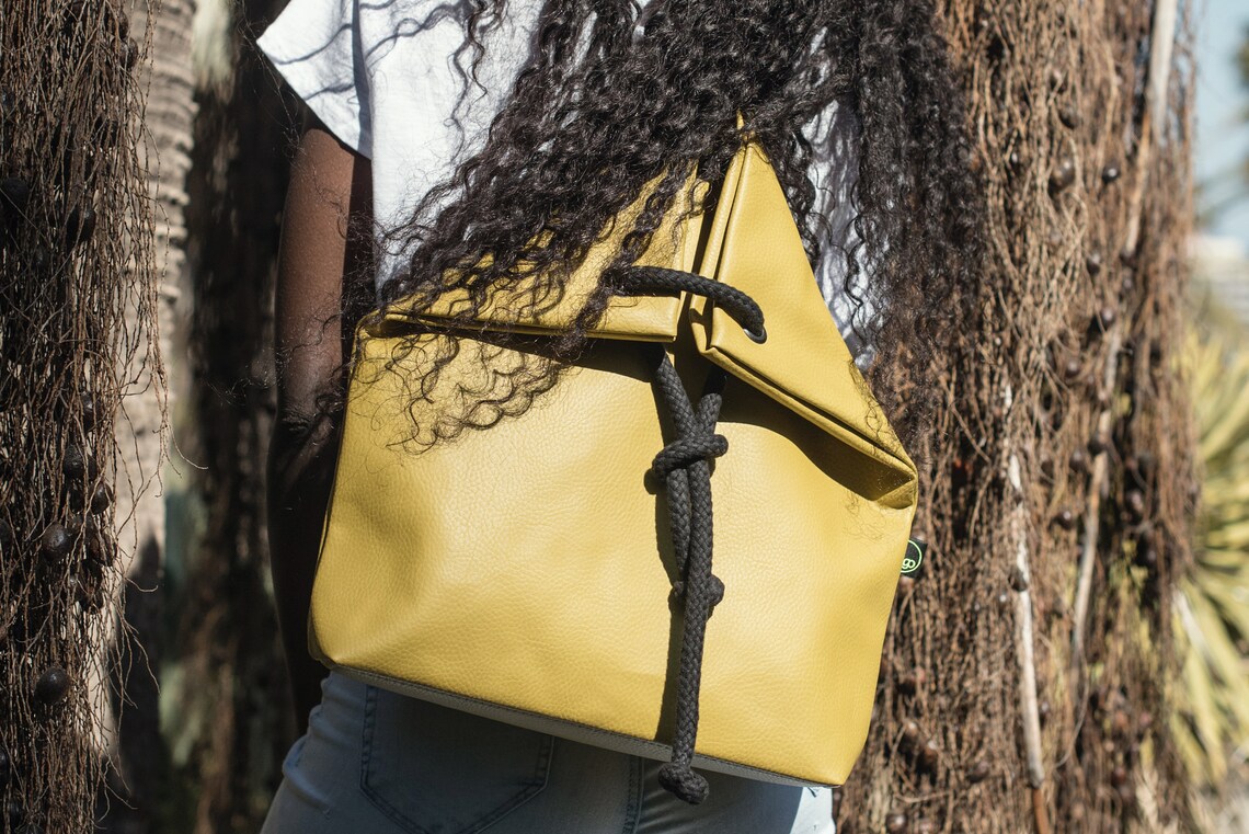 MUSTARD Yellow Backpack for Women Stylish Summer Rucksack - Etsy