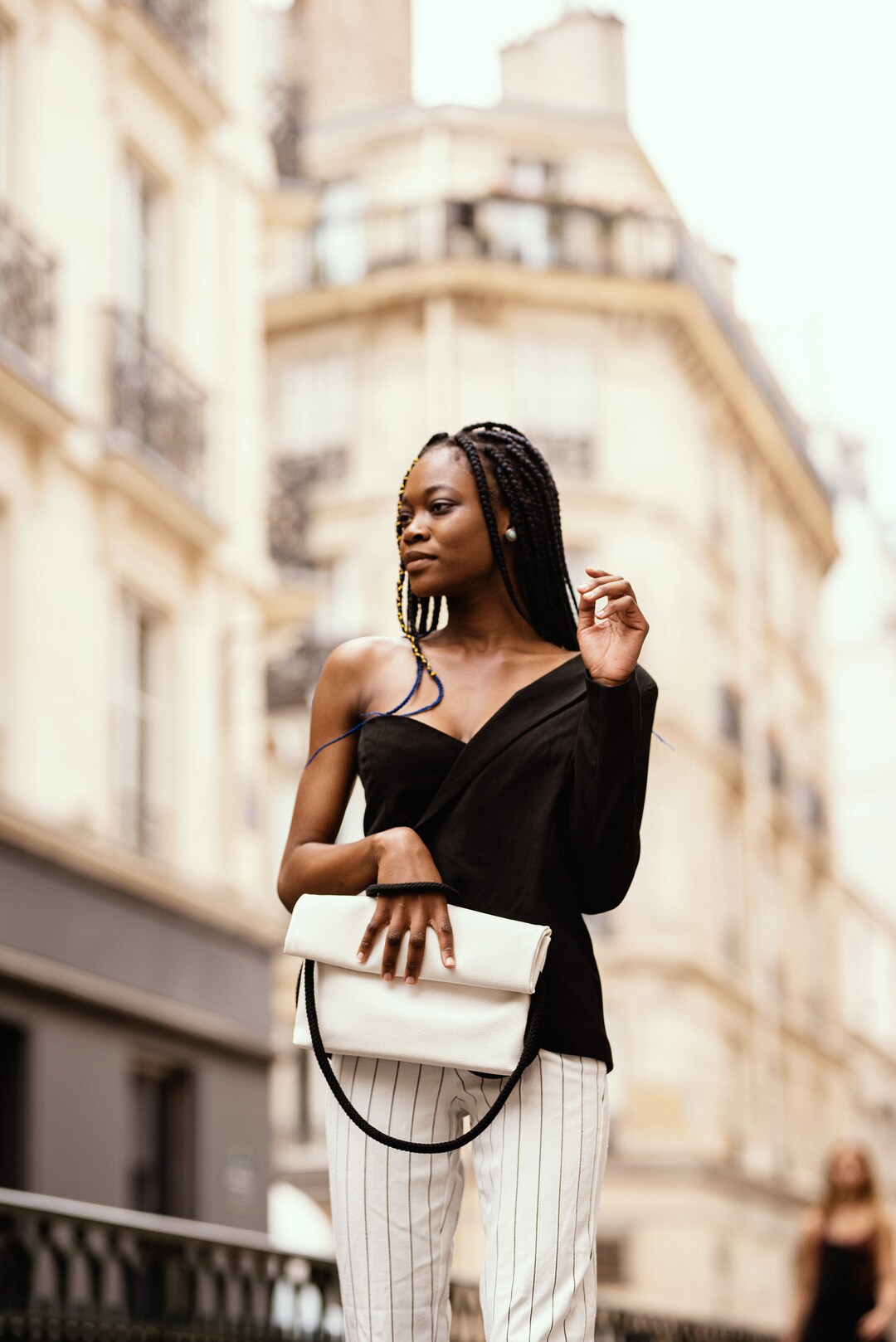 Classy White Convertible Handbag, City Tote Bag and Party Purse ...