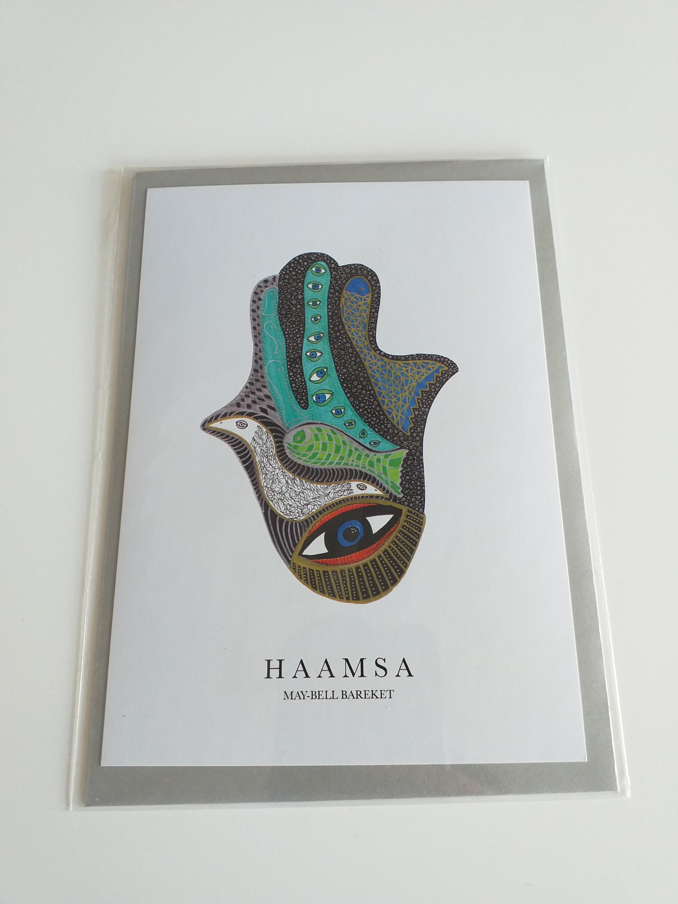 Greeting Card Hamsa Hand Judaica Modern Judaica Hamsa Card - Etsy