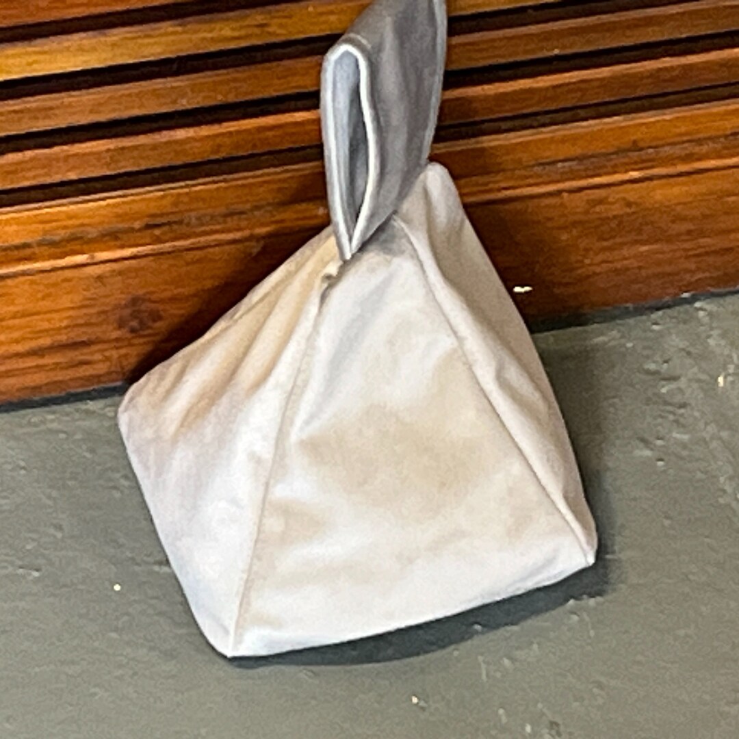 Velvet Doorstop in Grey, Fabric Door Stop, Velvet Fabric, Filled or ...