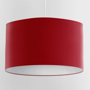 Velvet Lampshade - Claret With White Lining, Handmade Lampshades, Table ...