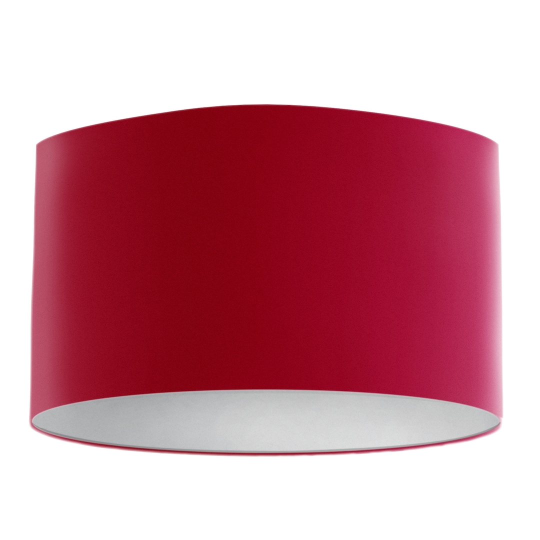 Velvet Lampshade - Cerise With White Lining, Handmade Lampshades, Table ...