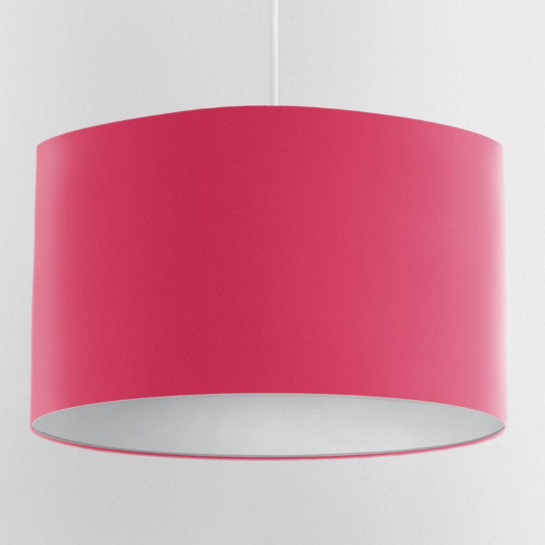 Velvet Lampshade - Hot Pink With White Lining, Handmade Lampshades ...