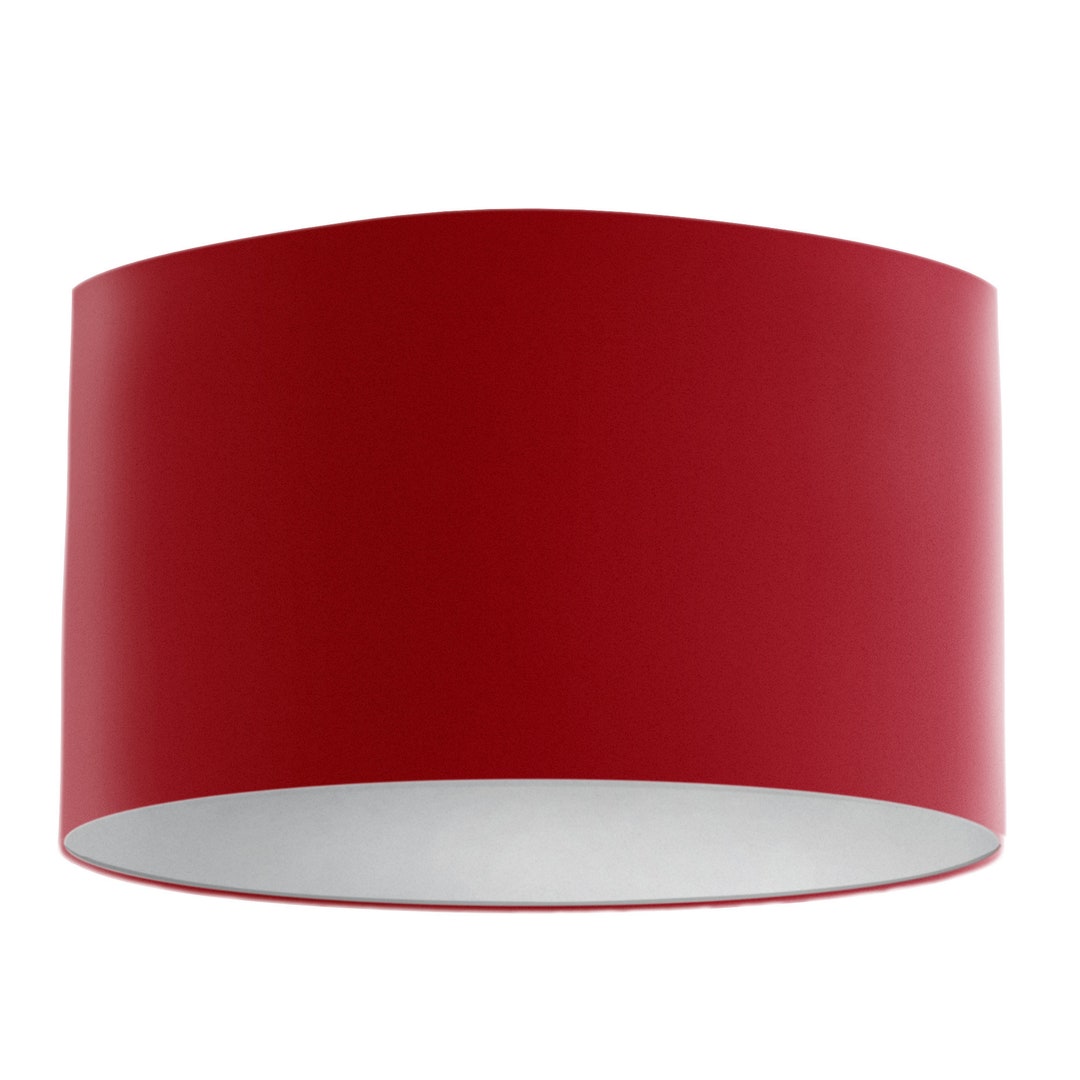 Velvet Lampshade - Claret With White Lining, Handmade Lampshades, Table ...