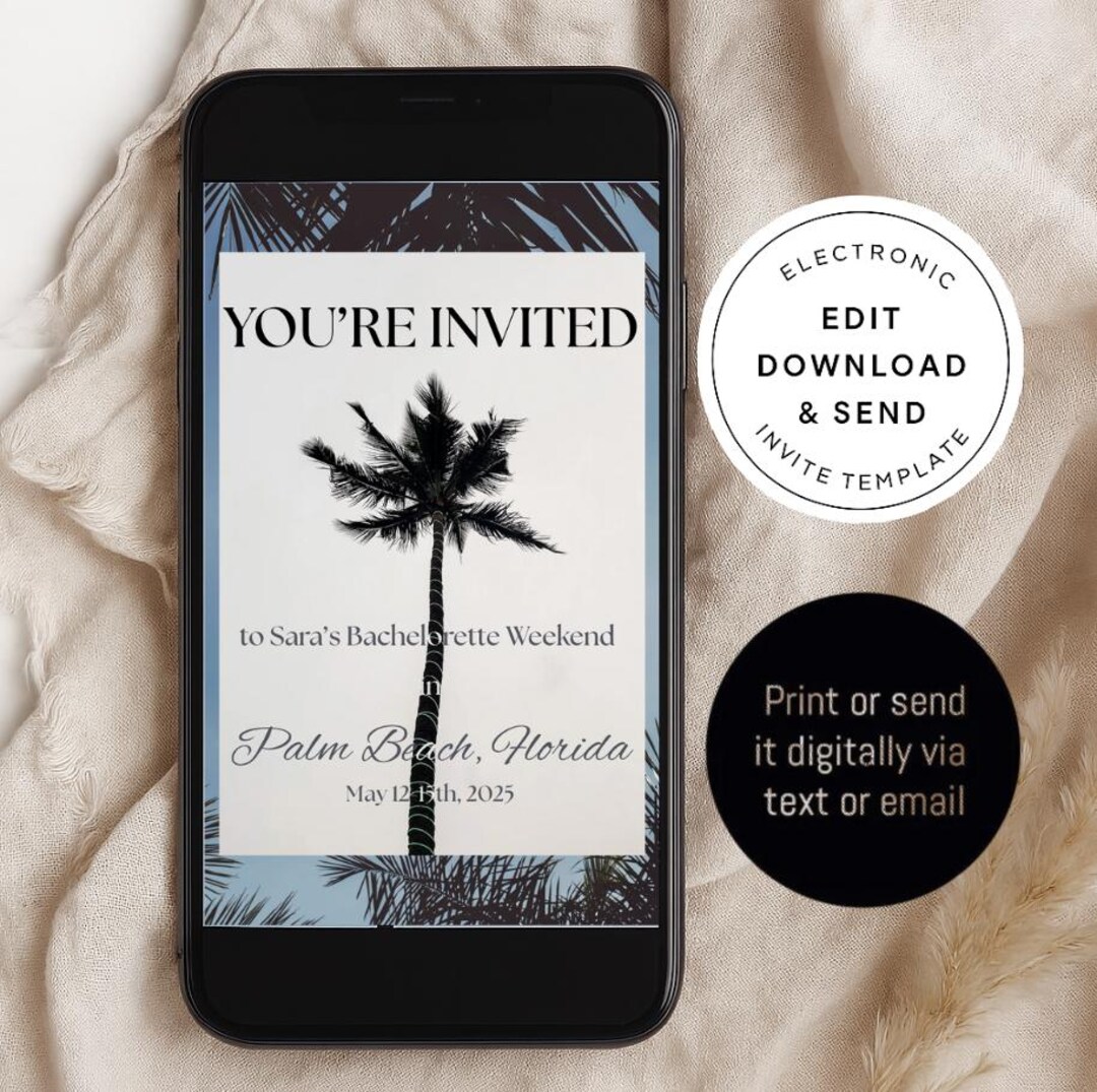 Editable Invitation Canva Template - Etsy