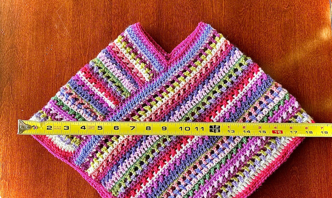 Crocheted Little Girl Poncho (2T-3T) - Etsy