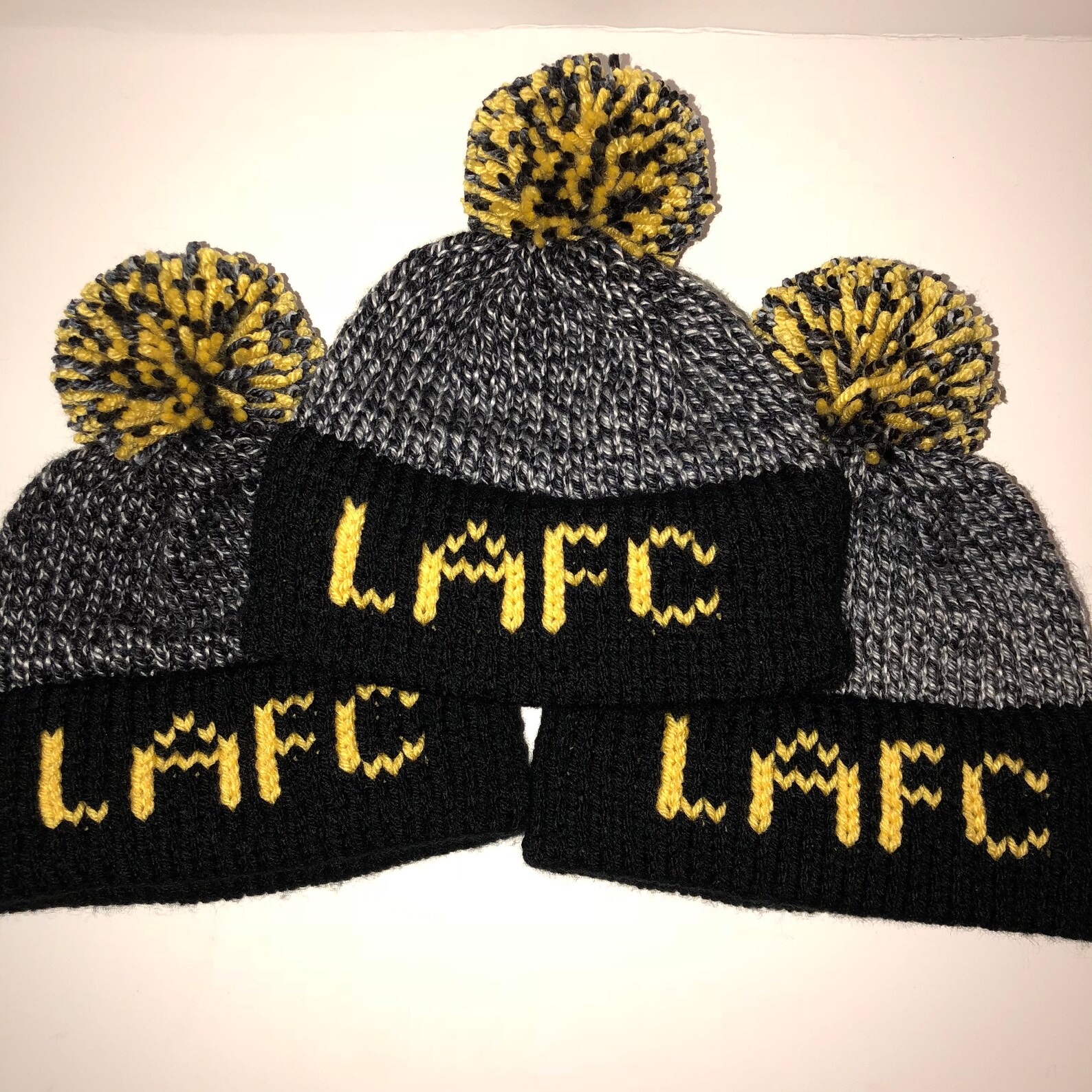 Personalized Knit Beanie With Large Text and Medium Pom Made | Etsy