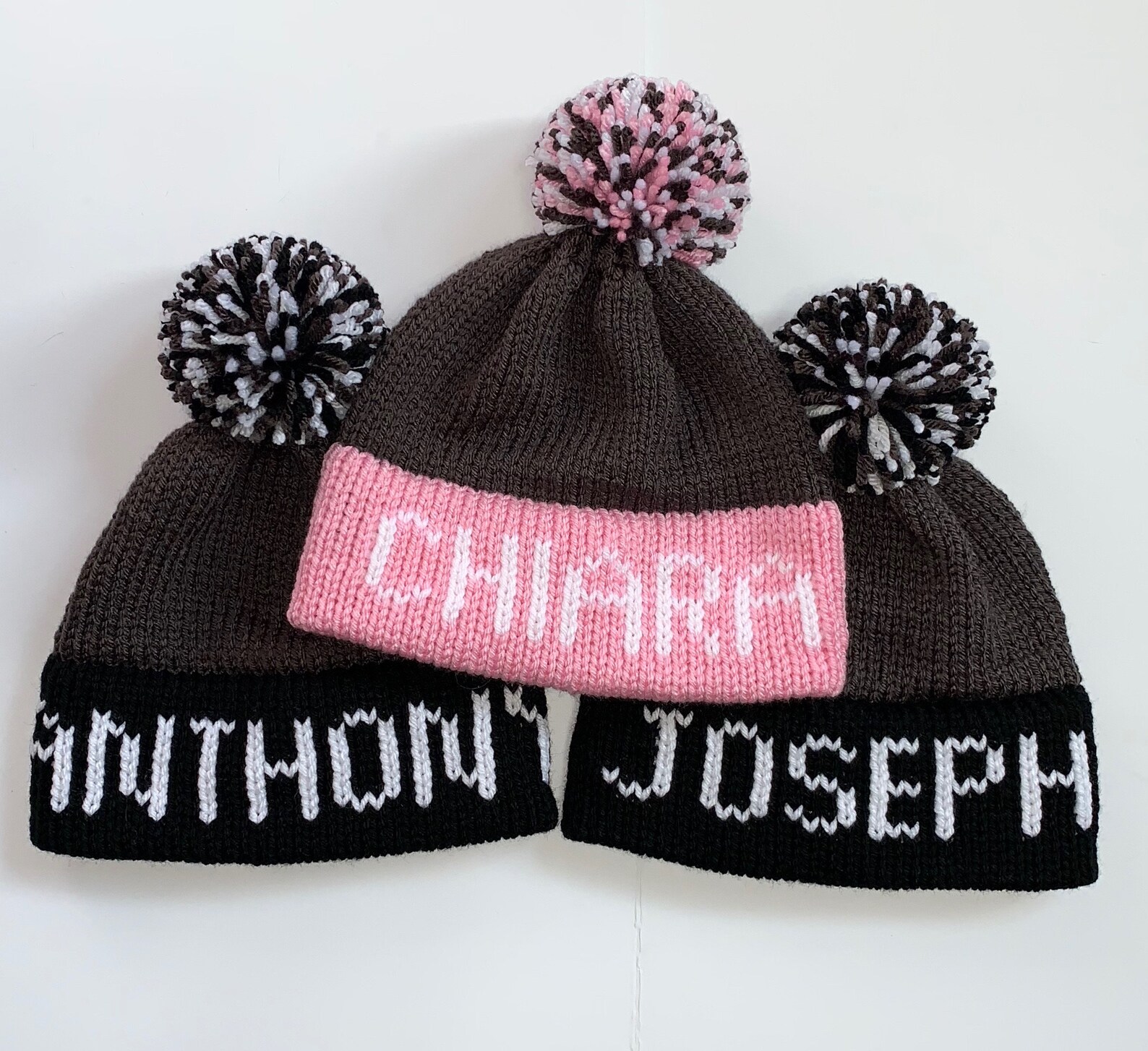 Personalize Knit Beanie Made to Order Medium Text and - Etsy