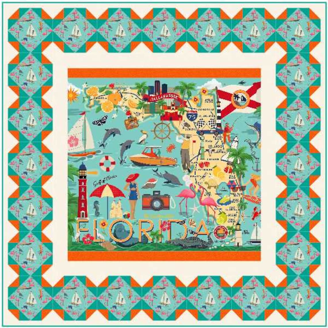 Florida Shop Hop Quilt Pattern, Flying Geese Blocks (PDF Pattern) - Etsy