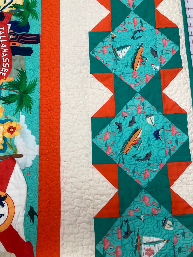 Tropical State of Florida Panel 64" X 64" Quilt - Etsy