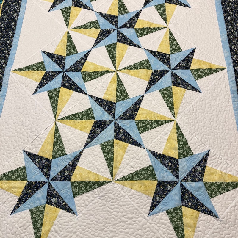 Yellow Star Quilt - Etsy