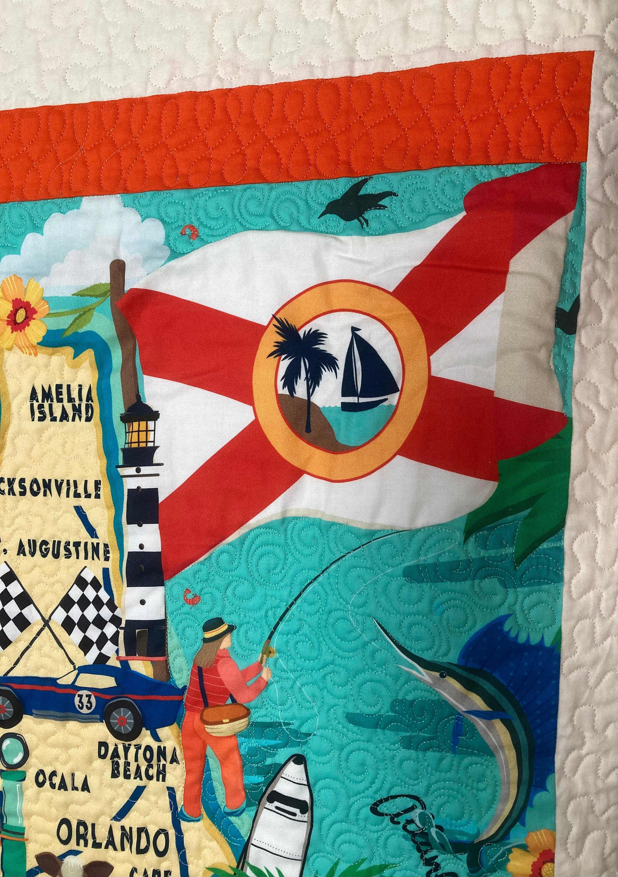 Tropical State of Florida Panel 64 X 64 Quilt - Etsy