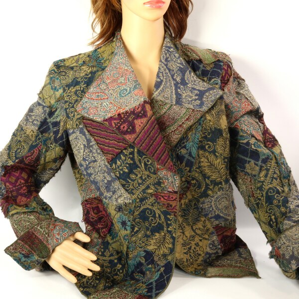 Patchwork Blazer - Etsy