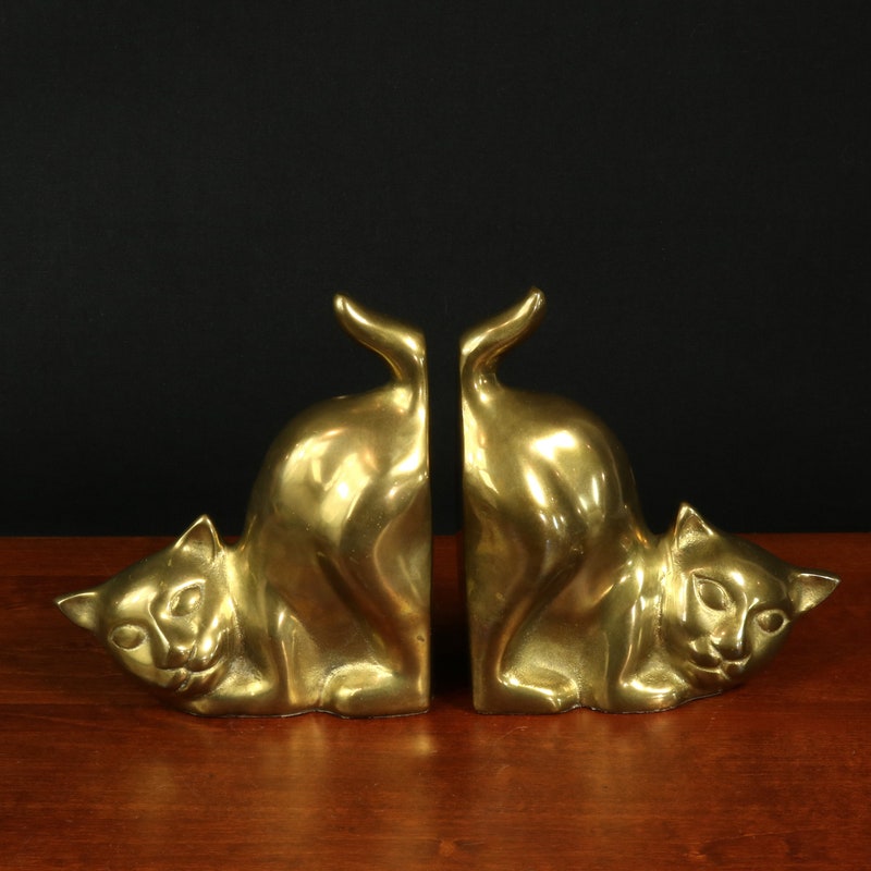 Cat Bookends - Etsy
