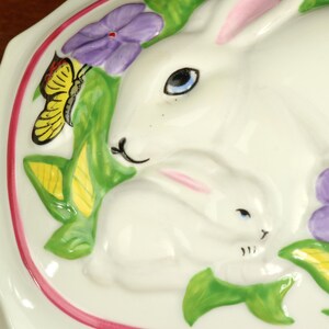 Rabbit Gelatin Mold Le Cordon Bleu Porcelain Floral Bunny 1986 Franklin ...