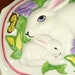 Rabbit Gelatin Mold Le Cordon Bleu Porcelain Floral Bunny 1986 Franklin ...