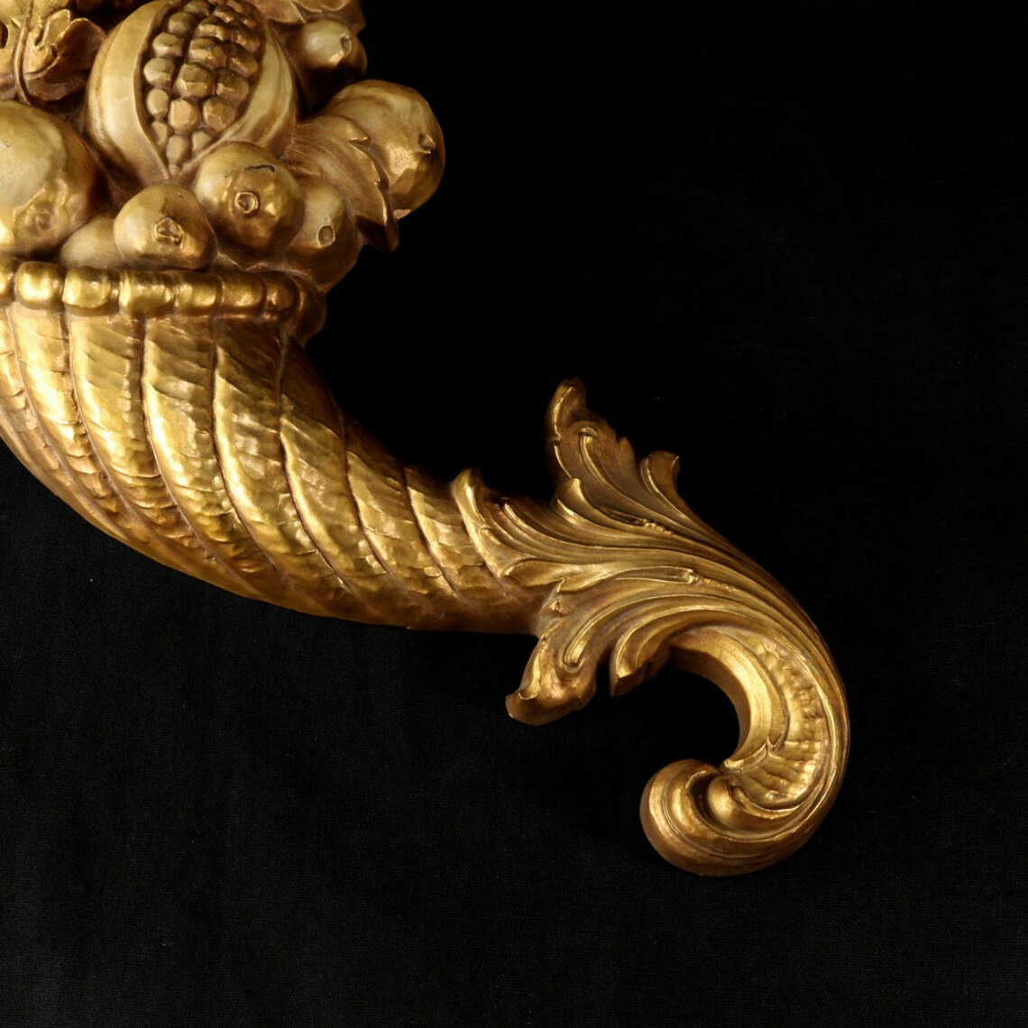 Horn of Plenty Wall Hanging Gold Plastic Cornucopia Hollywood - Etsy