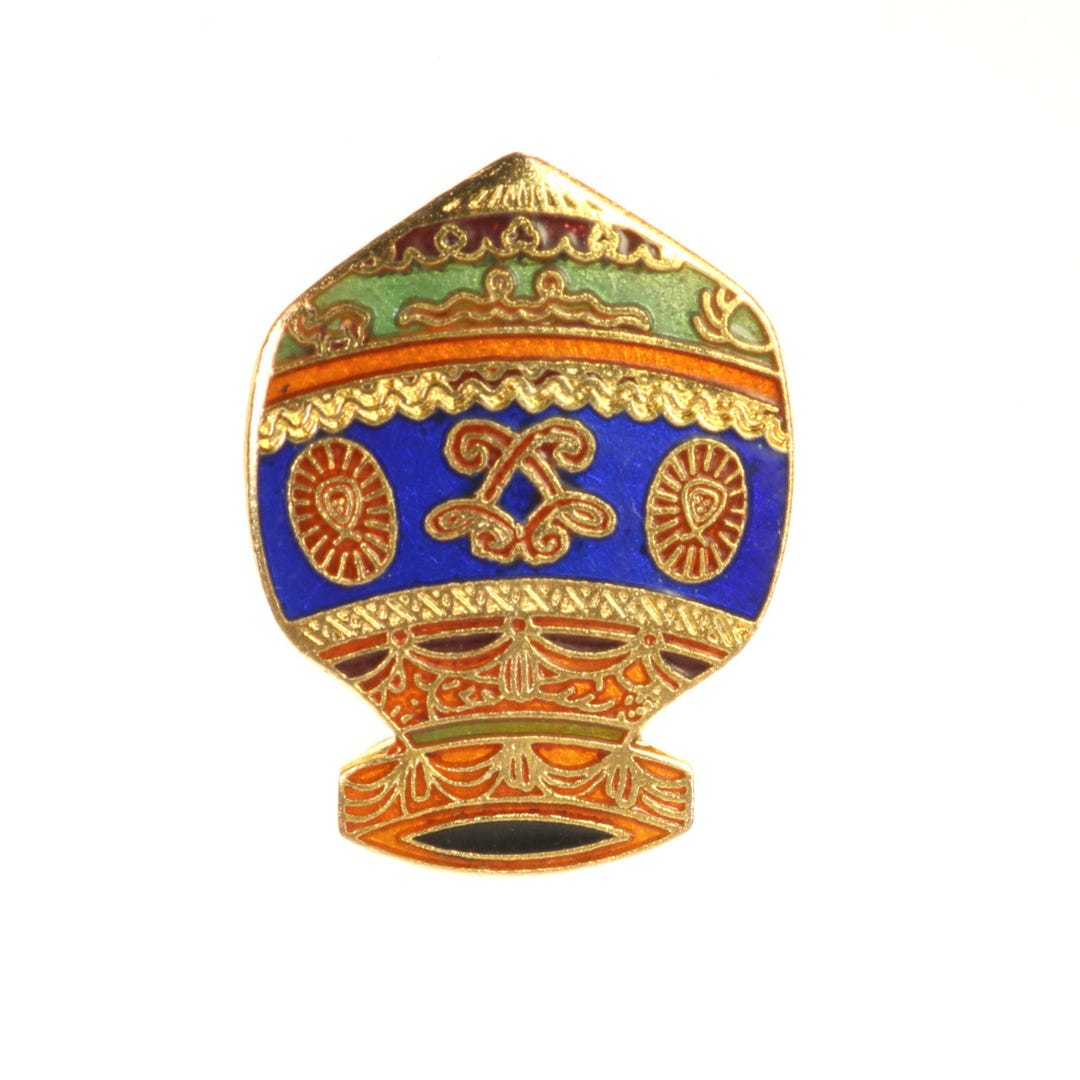 Cloisonné Enamel Pin Hot Air Balloon Lapel Pin Blue Green Orange Red ...
