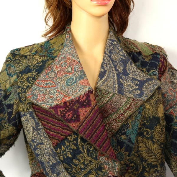 Patchwork Jacket Women - Etsy