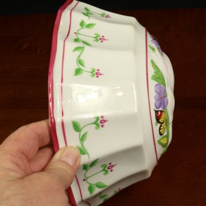 Rabbit Gelatin Mold Le Cordon Bleu Porcelain Floral Bunny 1986 Franklin ...