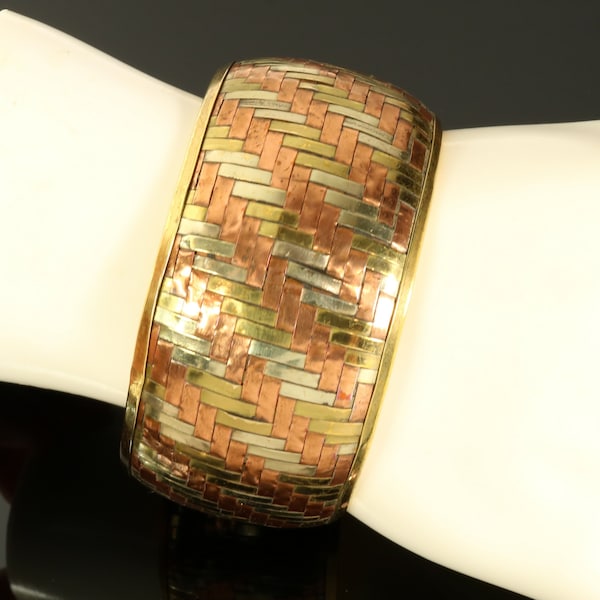 Mixed Metal Bangle - Etsy