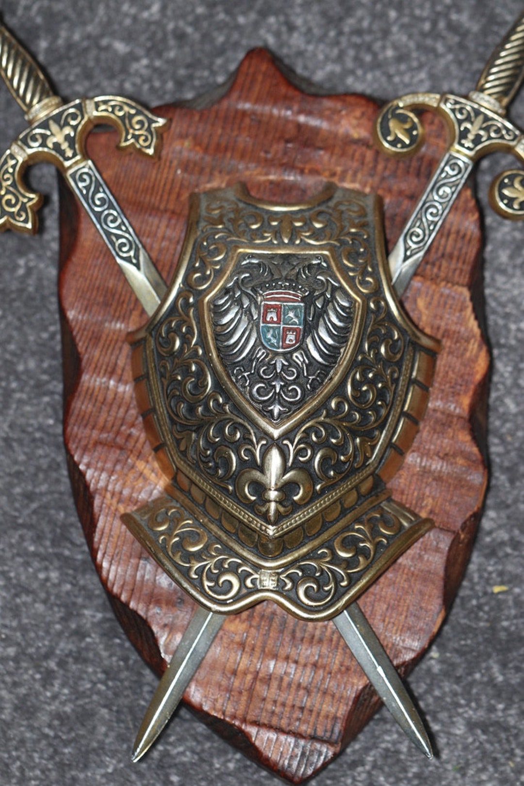 Wall Display Shield Armour and Swords - Etsy Australia