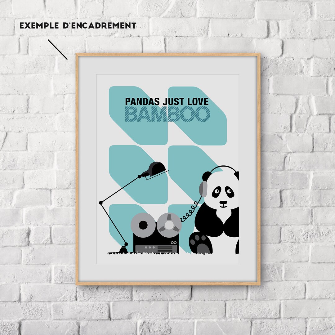 Panda Poster, Panda Poster, Modern Wall Decoration for Children's Room ...