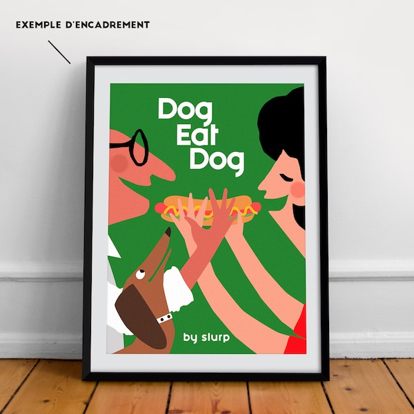 Hot Dog Vintage Poster - Etsy