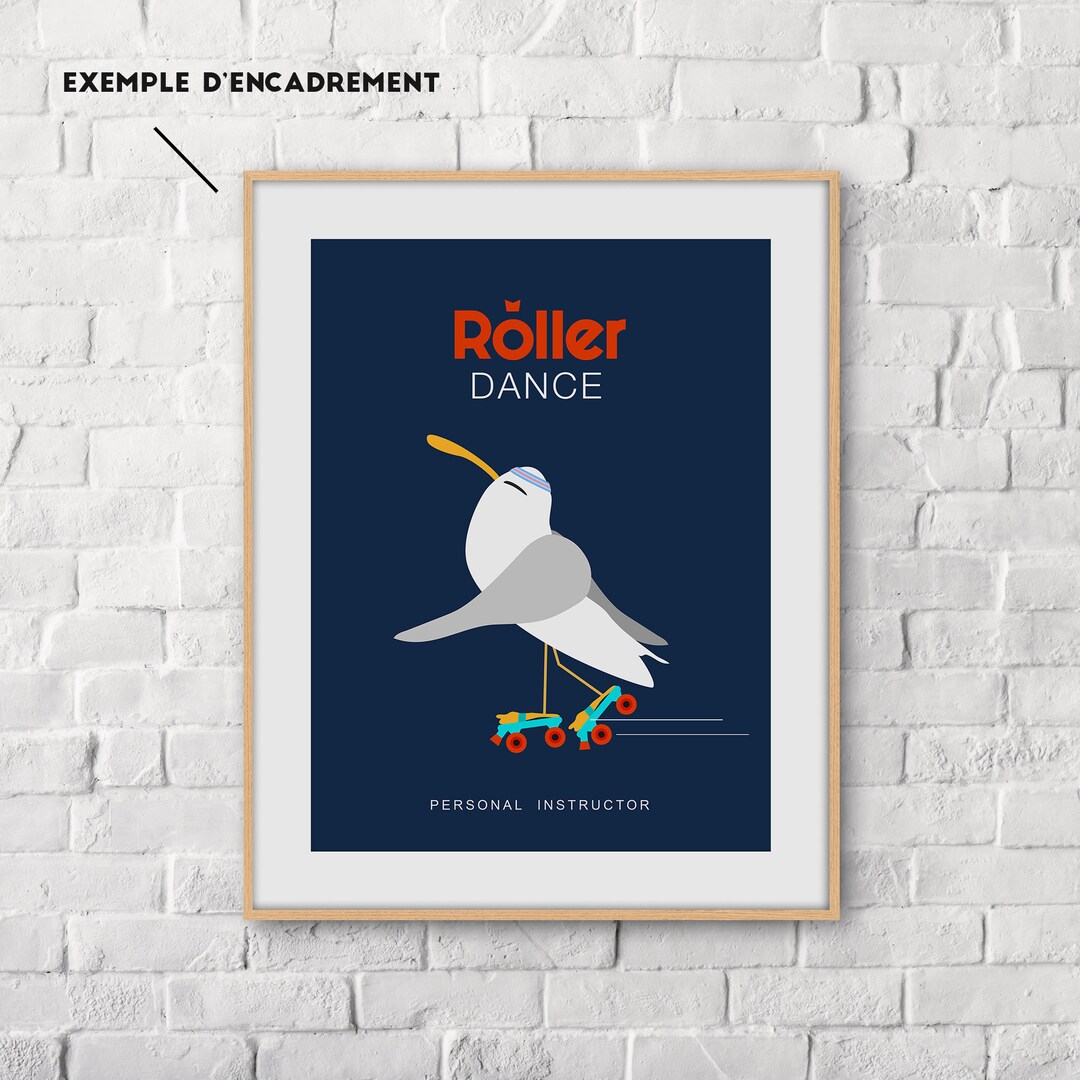 Roller Dance Poster, Seagull, Seagull, Roller Skates, Disco Skating ...