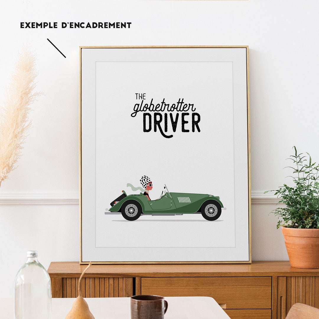 Morgan Plus 4 Car Poster, Morgan Car Poster, Vintage Convertible, Retro ...