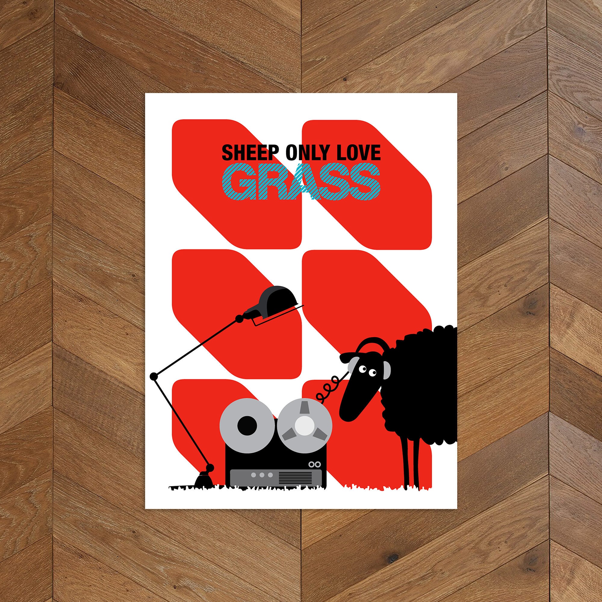 Sheep Poster, Sheep Poster, Modern Wall Decoration for Children's Room ...