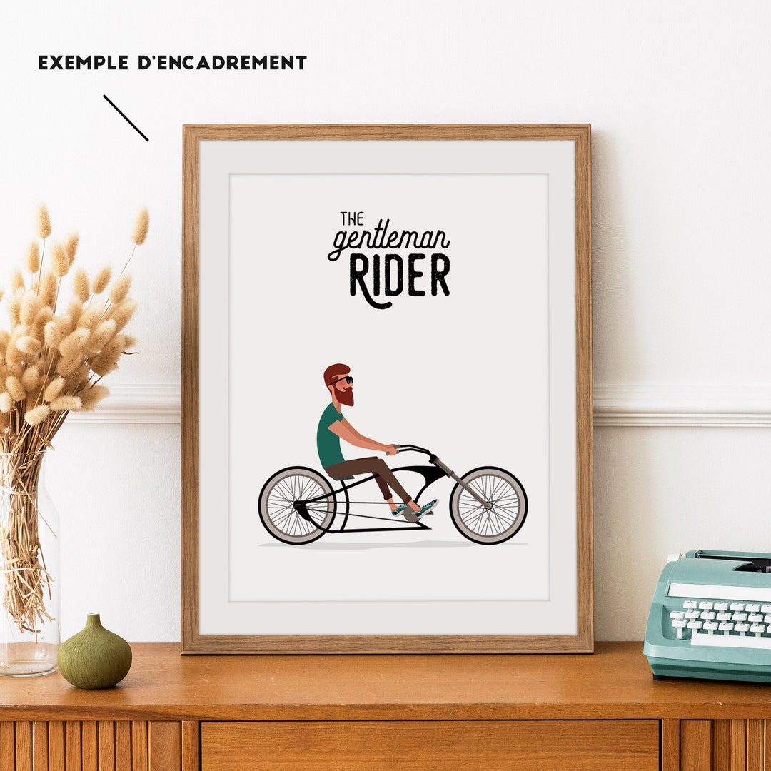 Vintage Chopper Cruiser Bike Poster, White Color, Ruff Cycle Poster - Etsy