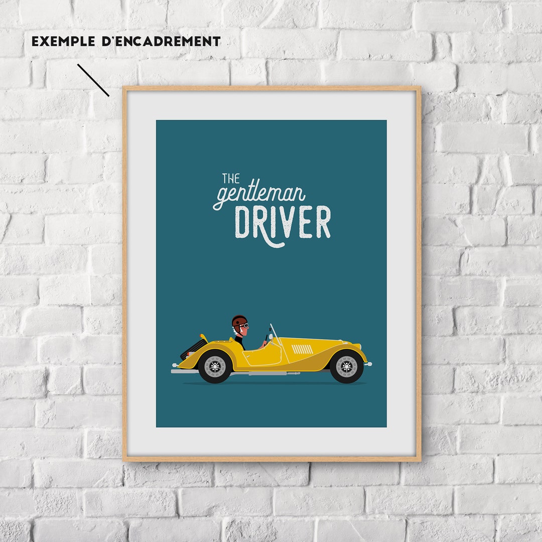 Morgan Plus 4 Car Poster, Morgan Car Poster, Vintage Convertible, Retro ...
