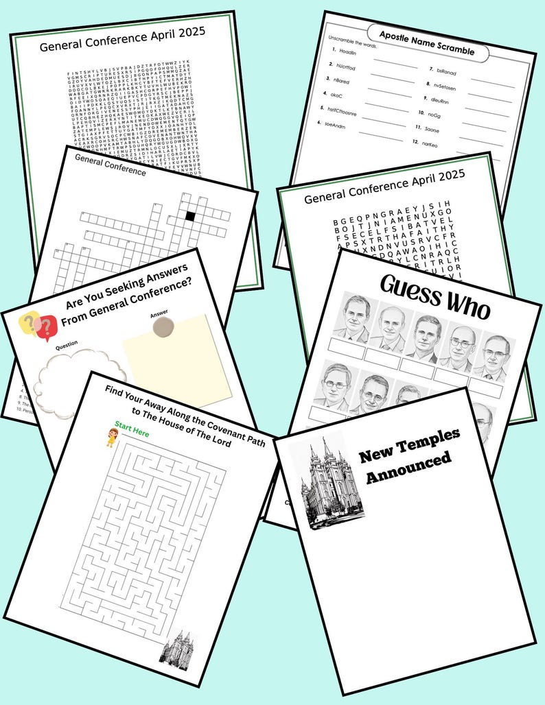 April 2025 General Conference Packet - Etsy