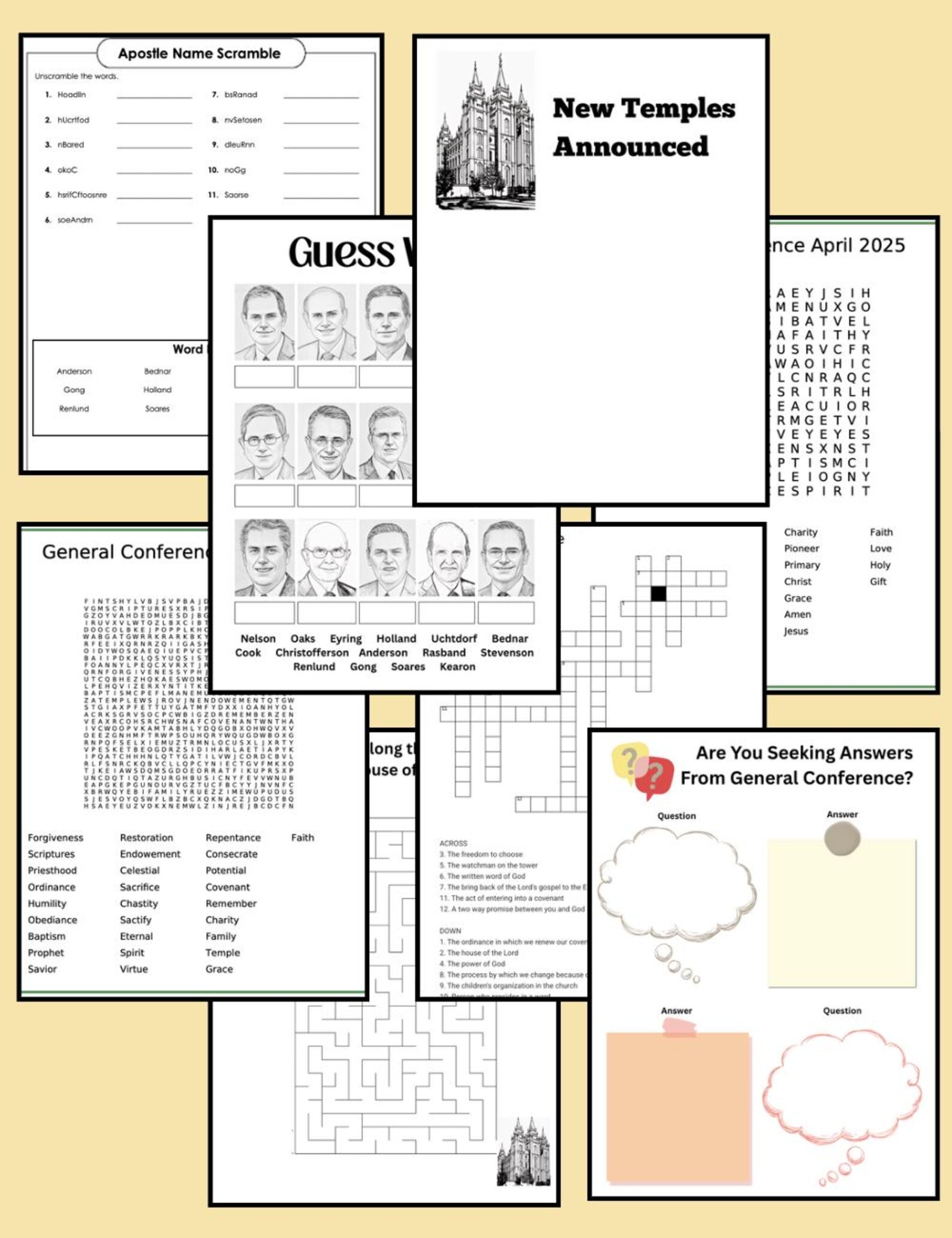April 2025 General Conference Packet - Etsy
