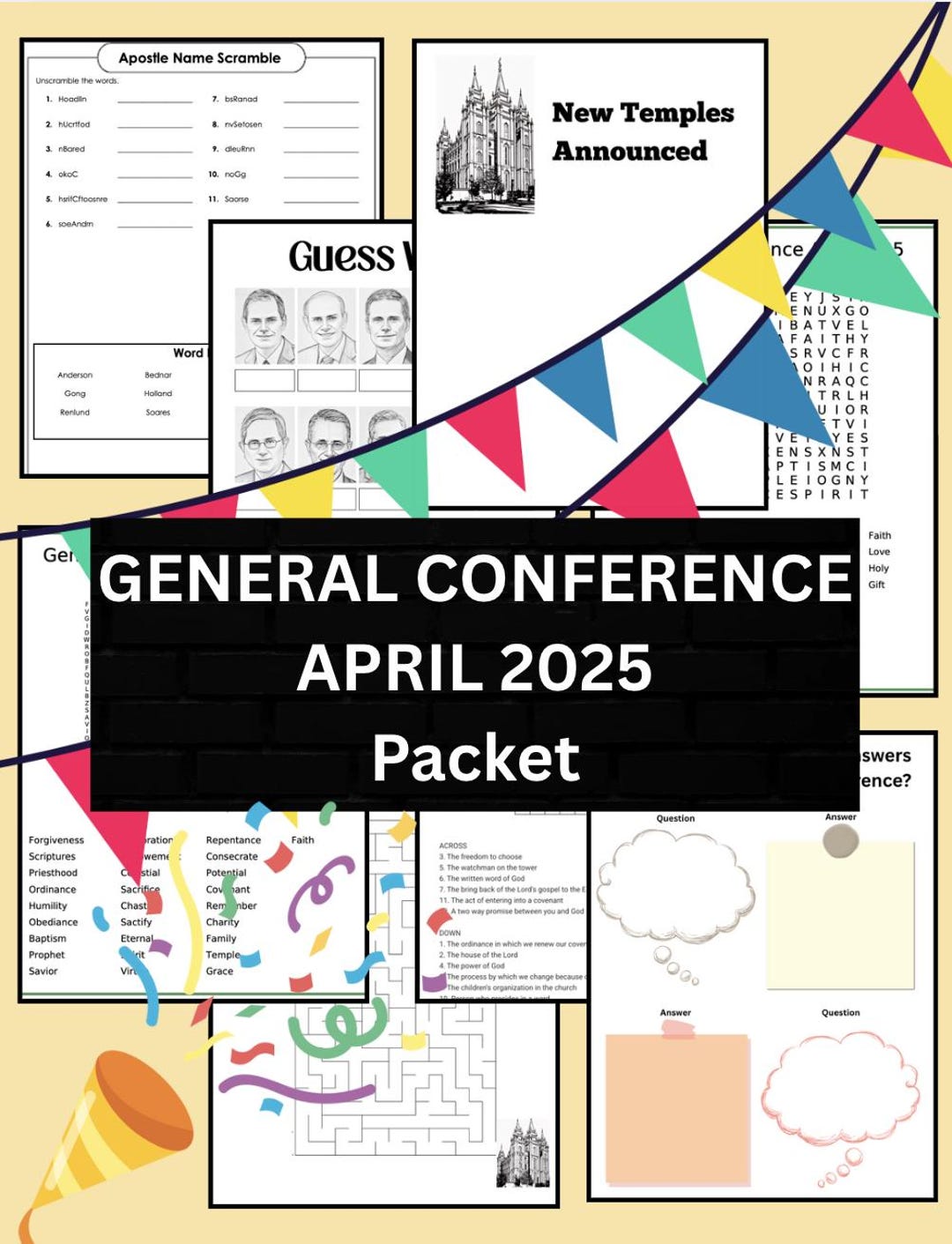 April 2025 General Conference Packet - Etsy
