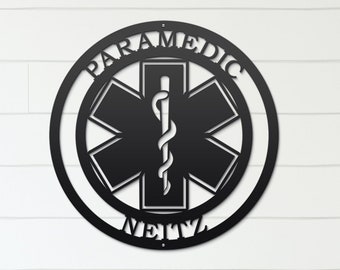 EMT/EMS Star of Life American Wood Flag. - Etsy